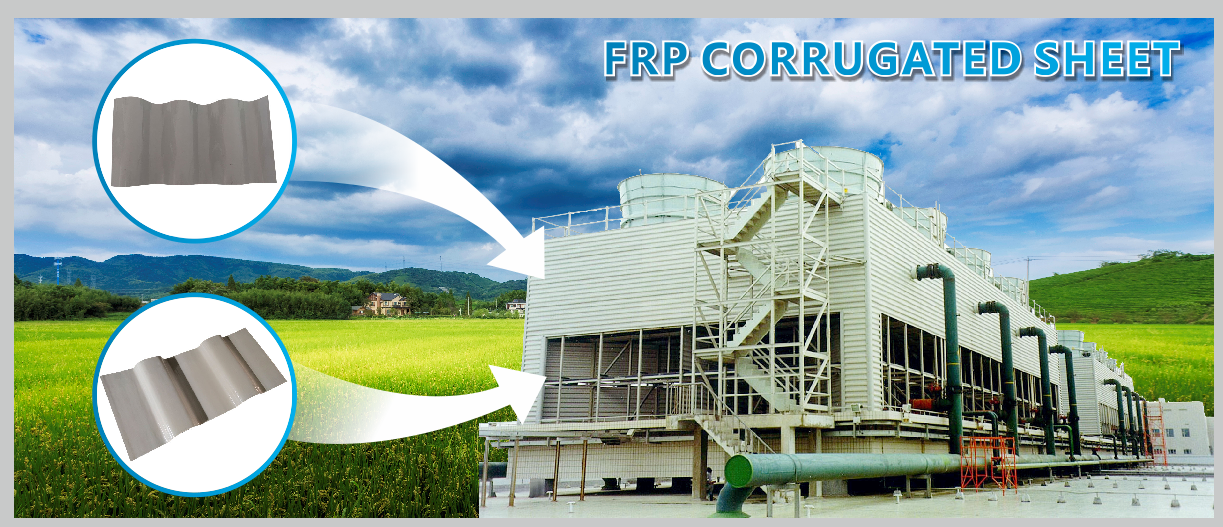 Cooling Tower FRP Corrugated Sheet - Buy FRP Corrugated Sheet ...